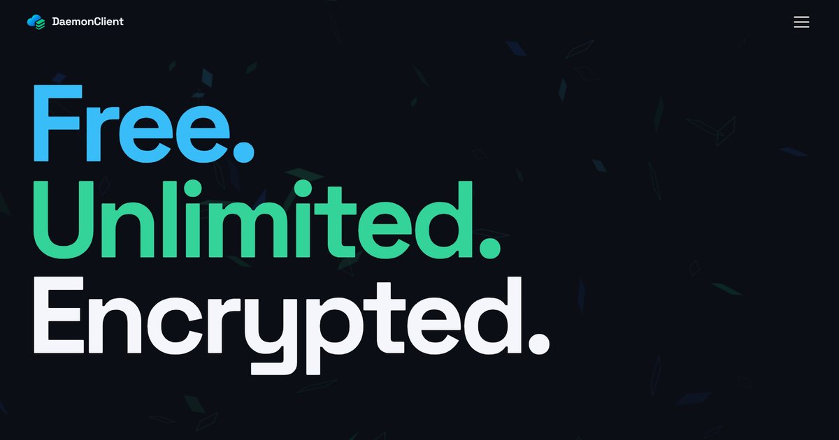 DaemonClient — Free, Unlimited & Encrypted Cloud Storage